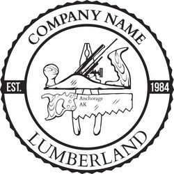 Lumber shop label design elements Royalty Free Vector Image