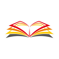 Library book reading abstract icon or emblem Vector Image