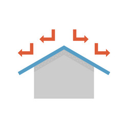 Roof insulation icon Royalty Free Vector Image