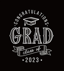 Congratulations grad lettering Royalty Free Vector Image