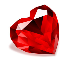 Crystal faceted heart Royalty Free Vector Image