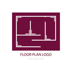 Letter fp floor plan logo Royalty Free Vector Image