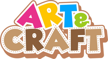 Watercolor Word Art & Craft Template Vector Image