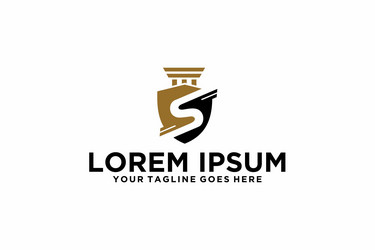 Law attorney letter s logo Royalty Free Vector Image