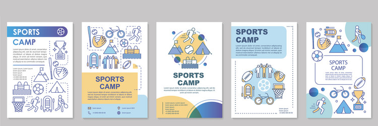 Sports camp active outdoor games brochure Vector Image