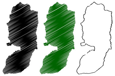 West bank map Royalty Free Vector Image - VectorStock