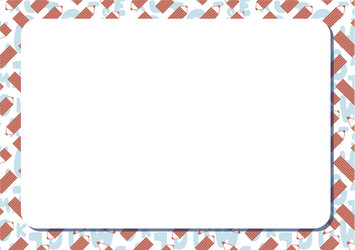 Blank white frame on background with set of cute Vector Image