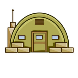 Military base army post protective building Vector Image