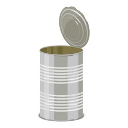 Big tin can icon cartoon food package Royalty Free Vector