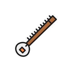 Indian musical instrument santoor or color Vector Image