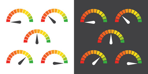 Power level indicator animation energy meter Vector Image