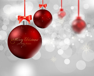 Winter holiday with christmas balls Royalty Free Vector