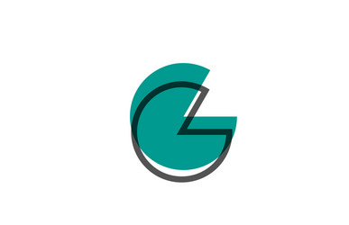 Alphabet letter g icon logo in with line creative Vector Image