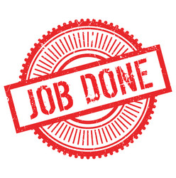 Job done rubber stamp Royalty Free Vector Image