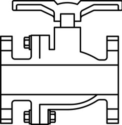 Ball valve symbol icon Royalty Free Vector Image