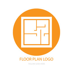 Letter fp floor plan logo Royalty Free Vector Image