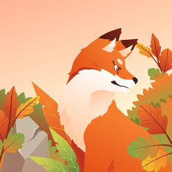 Gradient wild animals Royalty Free Vector Image