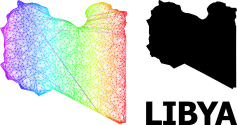 Spectrum dot map libya Royalty Free Vector Image