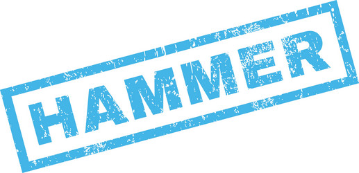 Hammer rubber stamp Royalty Free Vector Image - VectorStock