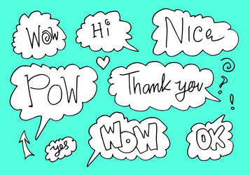 Speech bubble with text nice cartoon explosion Vector Image