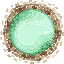 Pond stone top view Royalty Free Vector Image - VectorStock