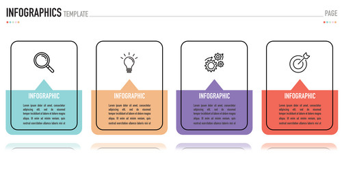 Rectangular mind map infographic for business Vector Image