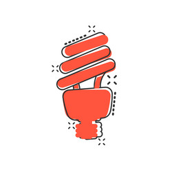 Light bulb icon in comic style lightbulb cartoon Vector Image