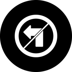 No left turn icon Royalty Free Vector Image - VectorStock