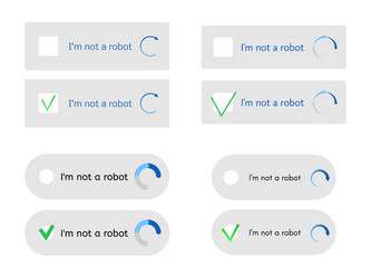 Template for entering captcha im not a robot Vector Image