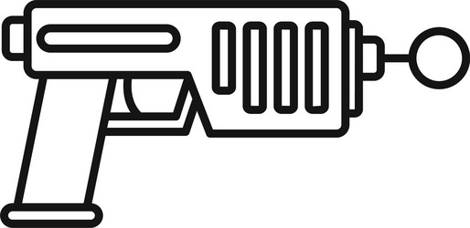 Fantastic blaster icon outline style Royalty Free Vector