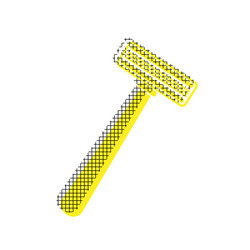 Safety razor sign white icon Royalty Free Vector Image