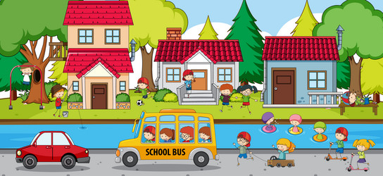 Kids in School Bus Vector Images (over 7,900)