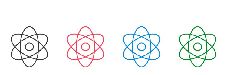 Simple atom science experiment Royalty Free Vector Image