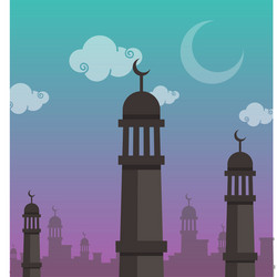 Gumbad e khazra and kaaba tullah Royalty Free Vector Image