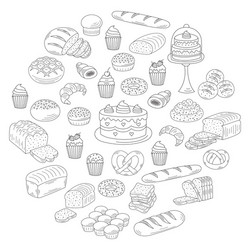 Bakery Outline Pastry Vector Images (over 20,000)