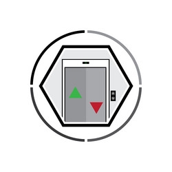 Lift and elevator logo design minimal logotype Vector Image