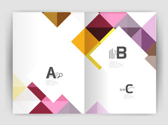 Square annual report brochure a4 print template Vector Image