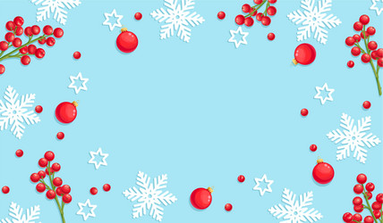 Blue rustic christmas template Royalty Free Vector Image