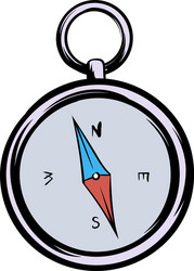 Compass cartoon icon Royalty Free Vector Image
