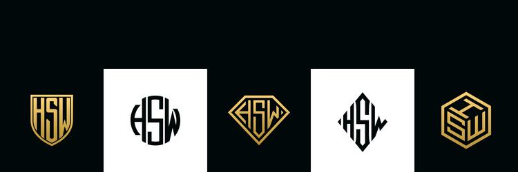 Initial letters isd logo designs bundle Royalty Free Vector