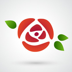 Pink round roses icon Royalty Free Vector Image