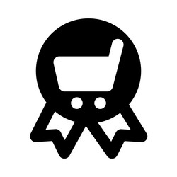 Shopping badge placed on carts Royalty Free Vector Image