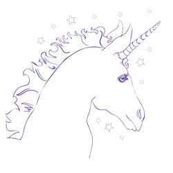 Cute graphic unicorn Royalty Free Vector Image