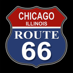 Illinois usa route 66 Royalty Free Vector Image