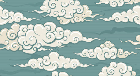 Chinese clouds smoke seamless pattern Royalty Free Vector