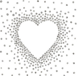 Silver metal heart shape Royalty Free Vector Image