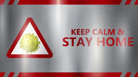 Warning coronavirus quarantine sign Royalty Free Vector