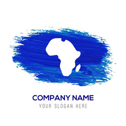 Geography map icon - blue watercolor background Vector Image