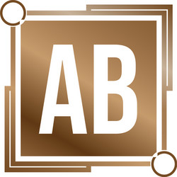 Initial letter logo ab template design Royalty Free Vector