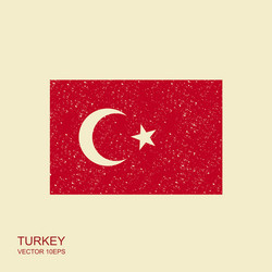 Vintage turkish flag drawing flag of turkey Vector Image